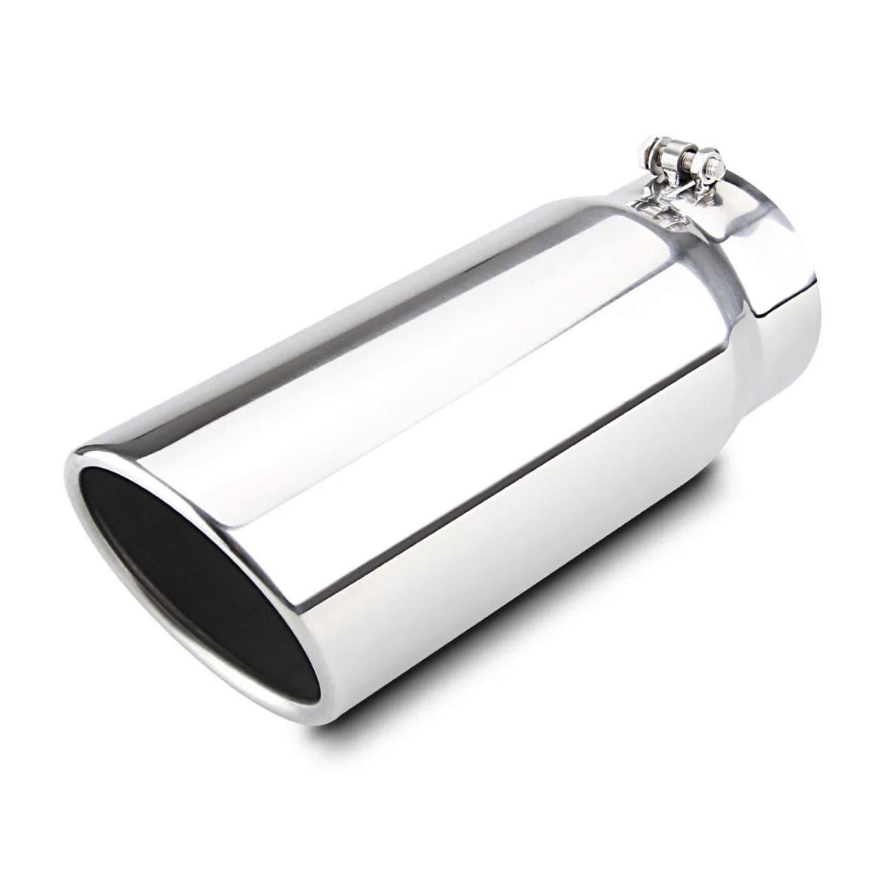 Premium Rolled Edge Exhaust Tips - 409 SS Polished/Black Finish ...